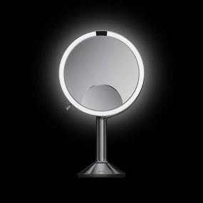 Kosmetické zrcátko Simplehuman Sensor TRIO, LED osvětlení, 1x/5x/10, dobíjecí, matná nerez