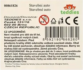 TEDDIES Stavební auta / 3 ks / 12 cm / Plast / Na volný chod