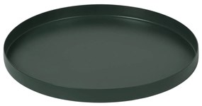 Broste Kovový podnos Donna Forest Green Ø 22 cm, zelená barva, kov