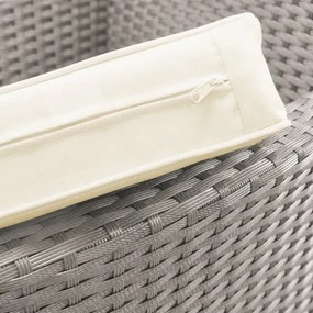 Ratanová křesla JANINA šedá sada 4 kusů