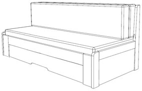 Rozkládací postel TANDEM ORTHO 90-180x200 cm, český výrobek