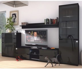 RTV stolek 170x66cm v černém lesku TK2166