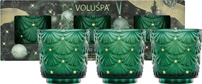 Voluspa dárková sada svíček Noble Fir Garland, 3x72 g