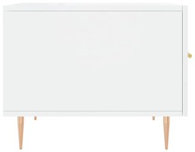 Konferenční stolek lesklý bílý 50 x 50 x 40 cm kompozitní dřevo - Default Title