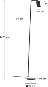 Béžová stojací lampa (výška 147 cm) Manie – Kave Home