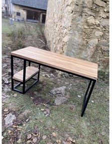 Wudboys Pracovní stůl KAROL Barva kovu: Černá, Dřevo: Jasan, Rozměr: 1500x600, moderní skandinávský styl