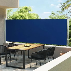 vidaXL Marketos Zatahovací boční markýza / zástěna 600 x 160 cm modrá