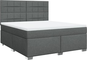 Box spring postel s matrací tmavě šedá 180x200 cm textil 3292868
