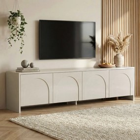 Krémový TV stolek 180x45x32 cm Aurelia – Kalune Design