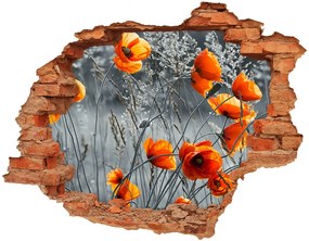Wallmuralia Samolepící nálepka Polné máky 90x70 cm