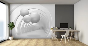 Malvis ® 3D tapeta Bílý tunel Vel. (šířka x výška): 360 x 260 cm