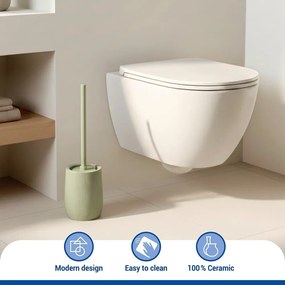 Zelená keramická WC štětka Fablo – Wenko