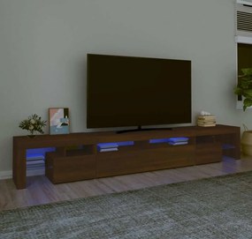 vidaXL TV skříňka s LED osvětlením 260x36,5x40 cm [3152780] Barva: bílá s vysokým leskem