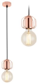 Toolight - Samostatná závěsná stropní svítilna 1xE27 APP593-1CP, růžové zlato, OSW-09890
