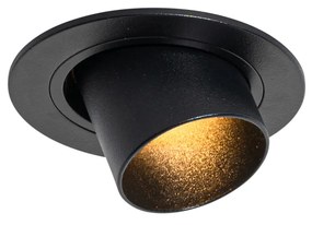 Moderní vestavné bodové svítidlo černé GU10 35mm kulaté otočné - Installa