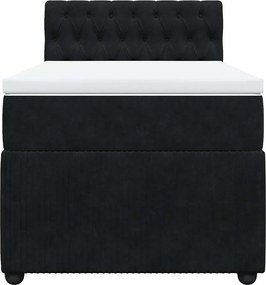 Box spring postel s matrací černá 90x190 cm samet 3289922