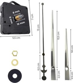 Stříbrné ručičky na hodiny s motivem kotvy | SENTOP R107