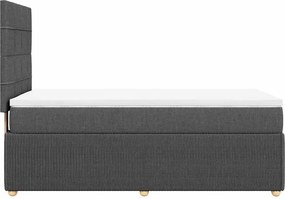 Box spring postel s matrací tmavě šedá 90x190 cm textil 3291912