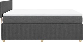 Box spring postel s matrací tmavě šedý 140 x 190 cm textil 3289745