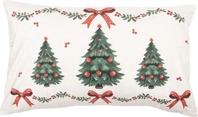Béžový polštář se stromky Christmas Harmony - 30*50*4 cm
