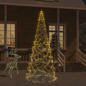 Vánoční stromek na stožár 500 teplých bílých LED diod 300 cm - Default Title