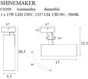 Maxlight Stropní svítidlo Maxlight C0209 SHINEMAKER