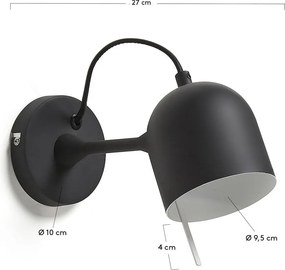 Černé nástěnné svítidlo Lucilla – Kave Home