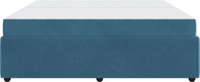 Rám postele Modrá 200 x 200 cm textil 3398442