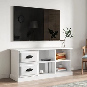 vidaXL TV skříňka 102 x 35,5 x 47,5 cm kompozitní dřevo [816179] Barva: bílá s vysokým leskem
