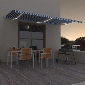 Ručně zatahovací markýza s LED světlem 600x350 cm Dekorhome