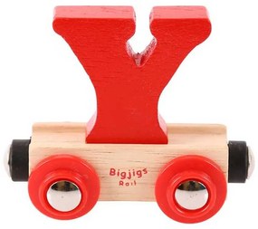 Bigjigs Rail Vagónek dřevěné vláčkodráhy - Písmeno Y
