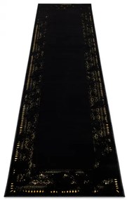 Koberec Běhoun kusový GLOSS 408C 86 Art deco černý / zlatý Rozměr: 70x250 cm