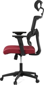 Kancelářská židle KA-B1025 BOR, houpací mechanismus, červená síťovina (63 x 68) cm