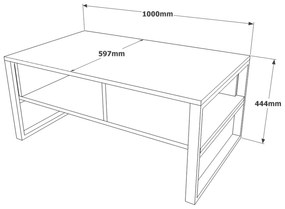 Hanah Home Konferenční stolek ML34-RG, Stříbrná