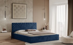 Postel BACOLI 140x200 modrá s úložným prostorem