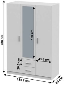 Kondela Skříň, bílá, INVITA Typ 2