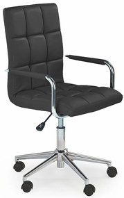 Kancelářská otočná židle s područkami Eko kůže Černá MINOS