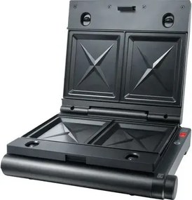 Steba SG 55 stříbrná / Sendvičovač 3v1 / 1100 W / 3 vyměnintelné plotý