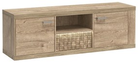 NATURAL | TV stolek N12 se zásuvkou a policemi | 150,5 cm | dub ribbeck