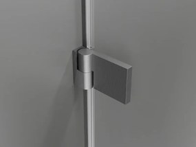Mexen Lunar-B Duo výklopný sprchový kout 100 x 85 cm, čiré sklo, broušený grafit, 832-100L-085P-66-00