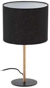 Černá stolní lampa s textilním stínidlem (výška 45 cm) Pina – Kave Home
