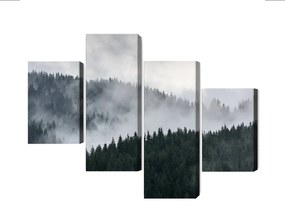 Vícedílný obraz Zamlžená 3D Lesní Krajina Nedostatek Nedostatek Plátno Canvas 120x75