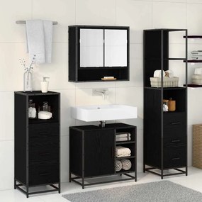 Sada koupelnového nábytku 4 ks Černý dub 65 x 33 x 60 cm 3402544