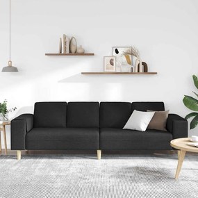 Pohovka do obývacího pokoje Černá 250 x 77 x 76 cm Polyester 3335083
