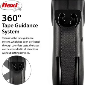 Flexi Giant L Black Edition pásek 8m černé / Vodítko