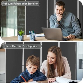 Costway Skládací 4 panelová dělicí příčka pro domácnost 221 x 51 x