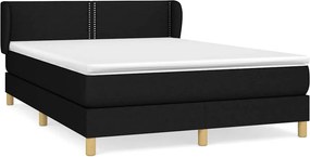 Box spring postel s matrací černá 140 x 190 cm textil 3126719