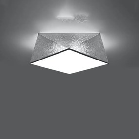 Stropní svítidlo Hexa, 1x šedé plastové stínítko, (bílý plast), (35 cm)
