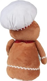 Hnědá vánoční plyšová dekorace Perníček Gingerbread - 19*14*35 cm