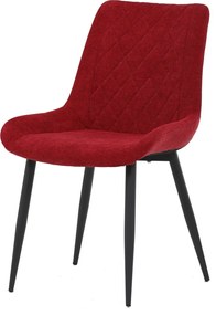 Autronic Jídelní židle, červená látka, černý kov DCL-218 RED2